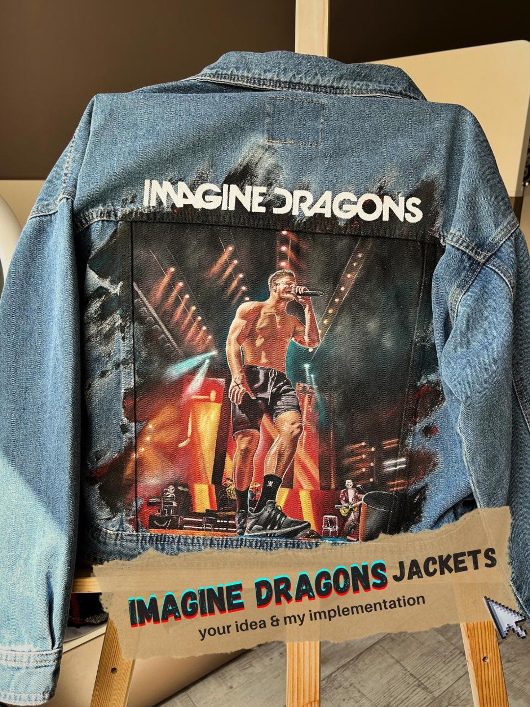 Imagine Dragons Jacket, Dan Reynolds Jean Jacket for Men Women, Hand ...