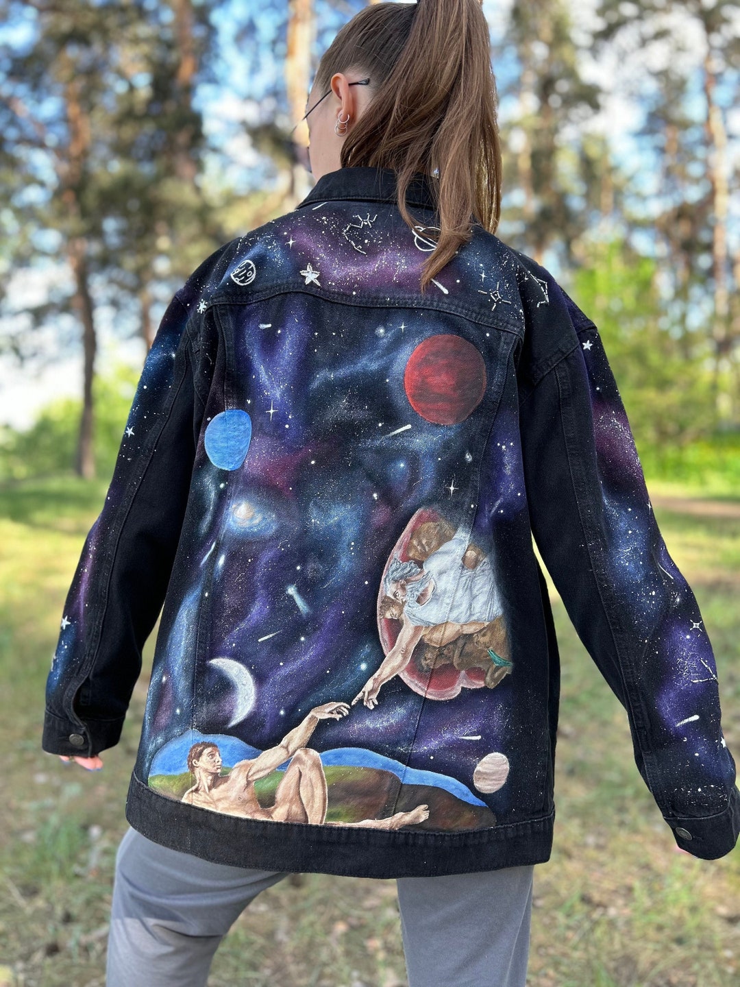 Cosmos Style: Custom Cosmos Denim Jacket With Celestial Flair ...