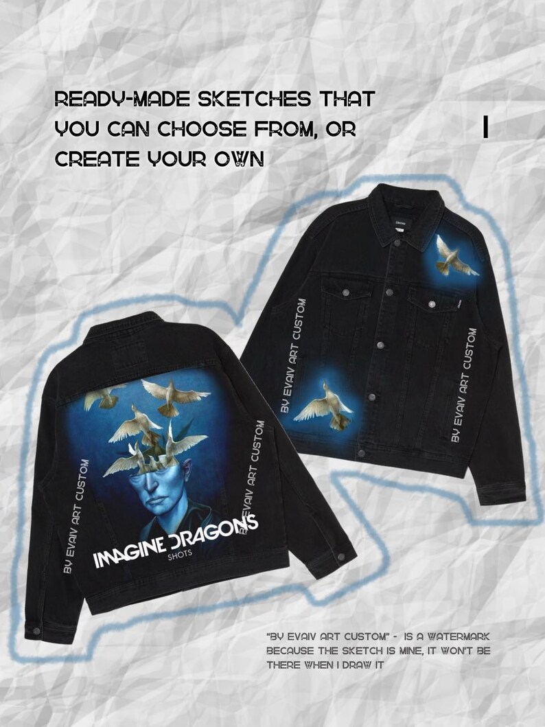 Imagine Dragons Jacket, Dan Reynolds Jean Jacket for Men Women, Hand ...