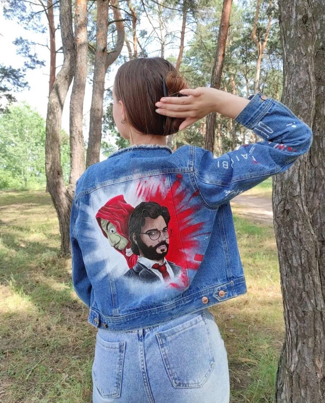 Personalized Denim Jacket, Custom Hand Painted Denim Jacket, Hand ...