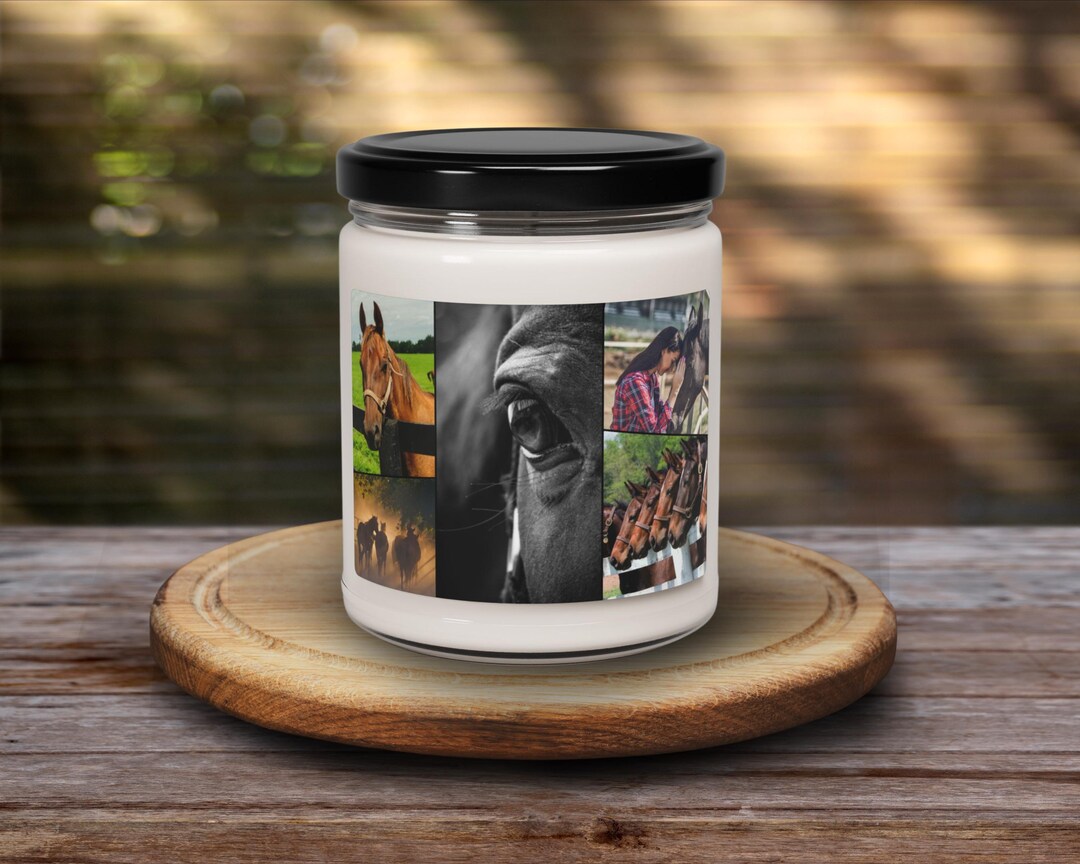 Personalized Photo Collage Candle: Scented Soy Wax Container Candle ...