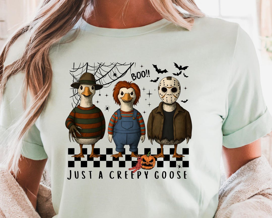 Just a Creepy Goose PNG, Halloween Goose PNG, Spooky Goose Sublimation ...