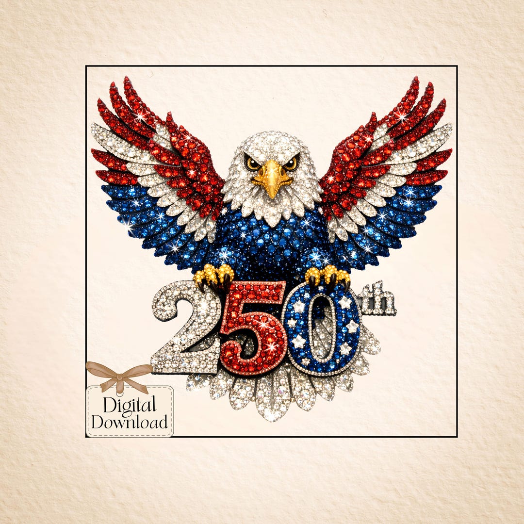 USA 250 Years Anniversary PNG | 4th of July Patriotic Eagle | 1776-2026 ...