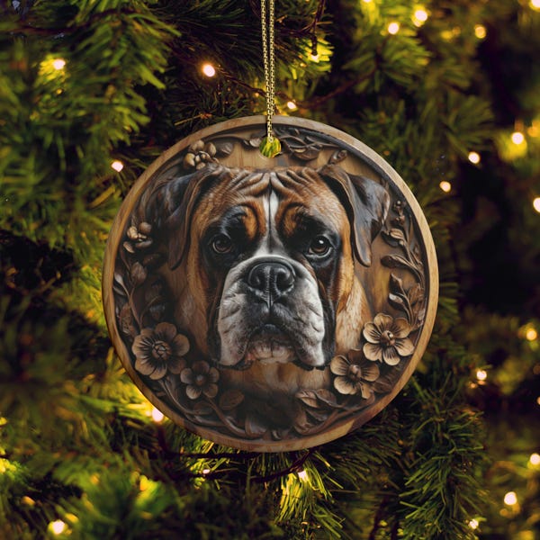 Boxer Dog Ornament - Etsy