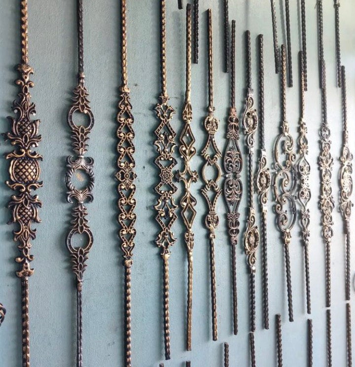 Wrought Iron Stair Spindle Railing Handrail Balusters Balcony Metal ...