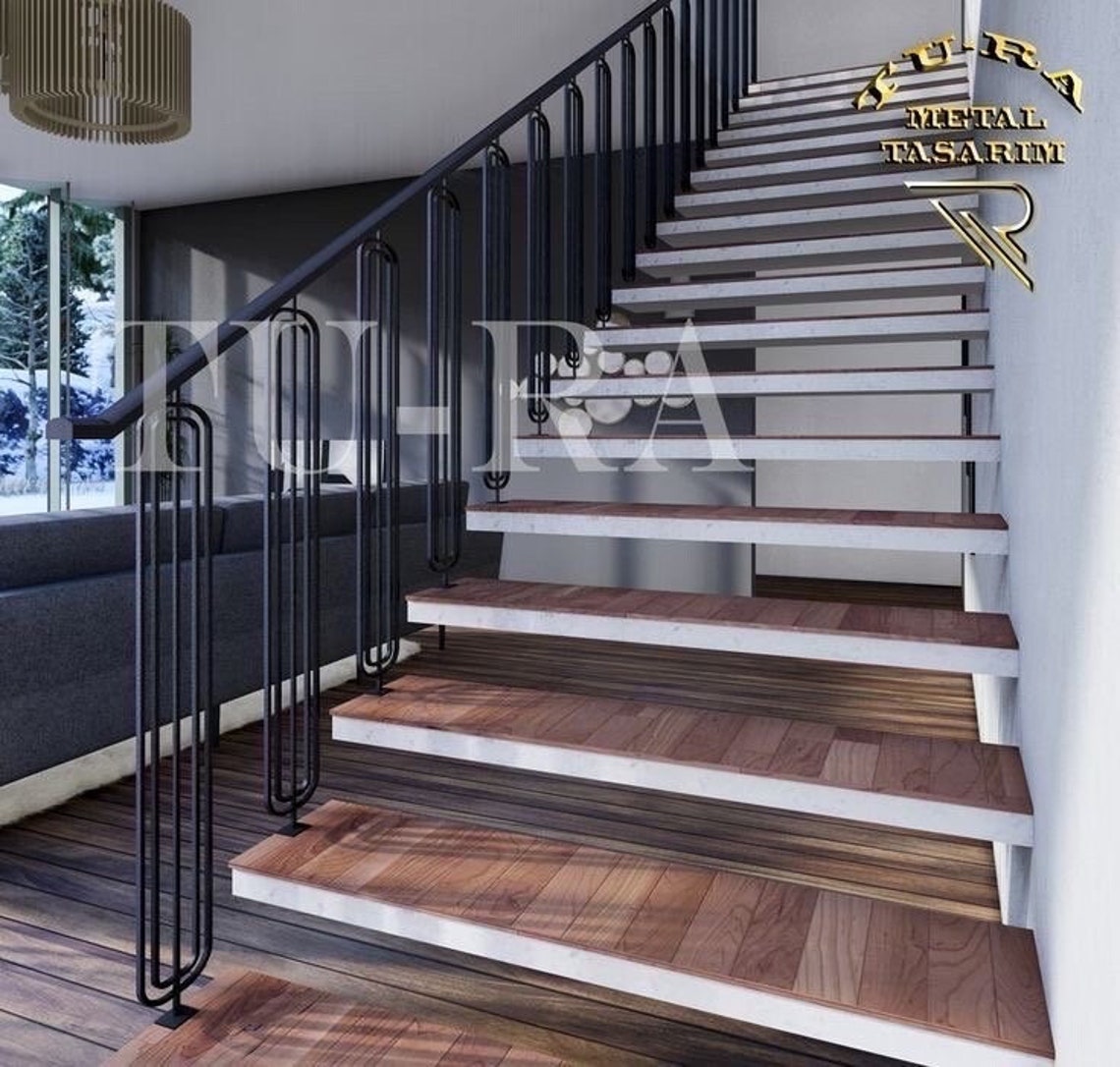 Stair Spindle Railing Balusters, Decorative Forged Balustrade Metal ...