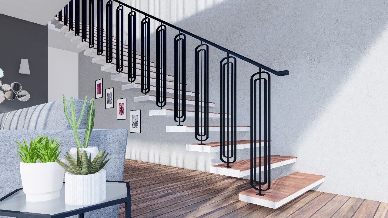 Stair Spindle Railing Balusters, Decorative Forged Balustrade Metal ...