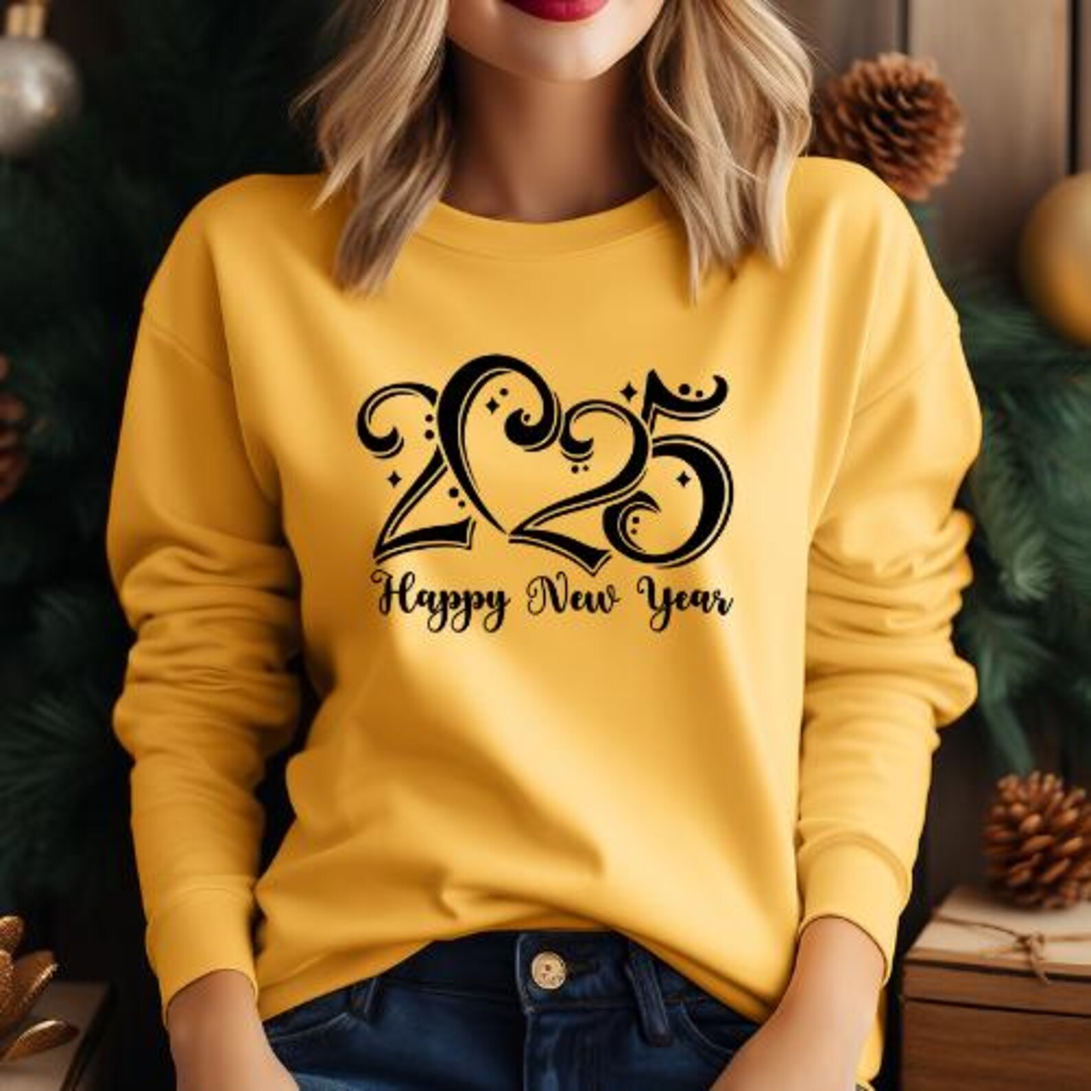New Year 2025 Sweatshirt, New Year Unisex Sweater, Holiday Sweatshirt ...