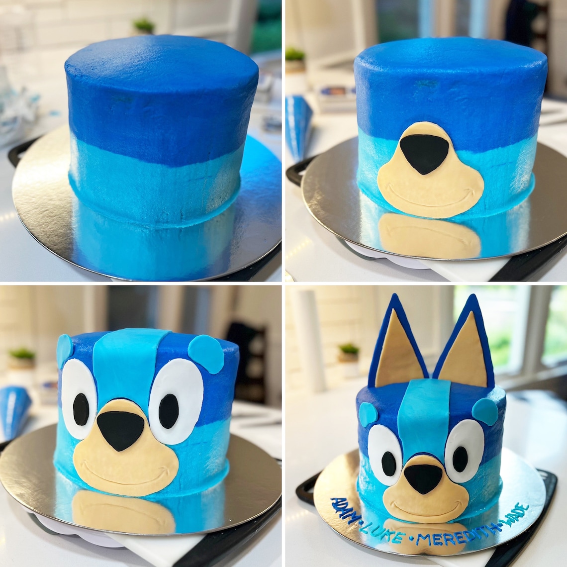 Bluey Cake Template for Kids Birthday Blue Dog - Etsy