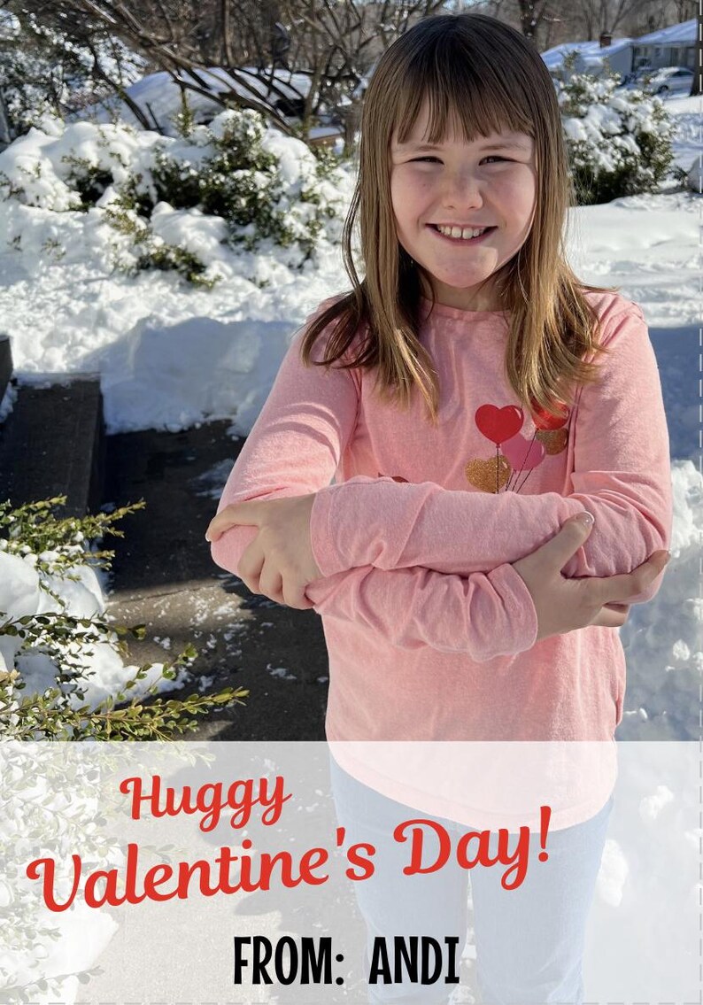 Huggy Valentine Candy Hug Valentine's Day Card Instant Digital Download ...