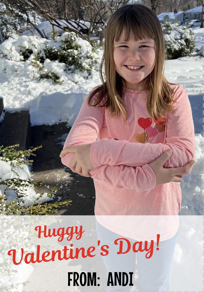 Huggy Valentine Candy Hug Valentine's Day Card Instant Digital Download ...