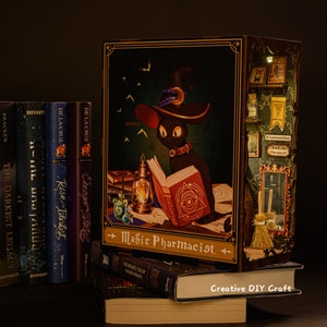 Magic Pharmacist DIY Book Nook Kit: Miniature Bookshelf Insert Model ...