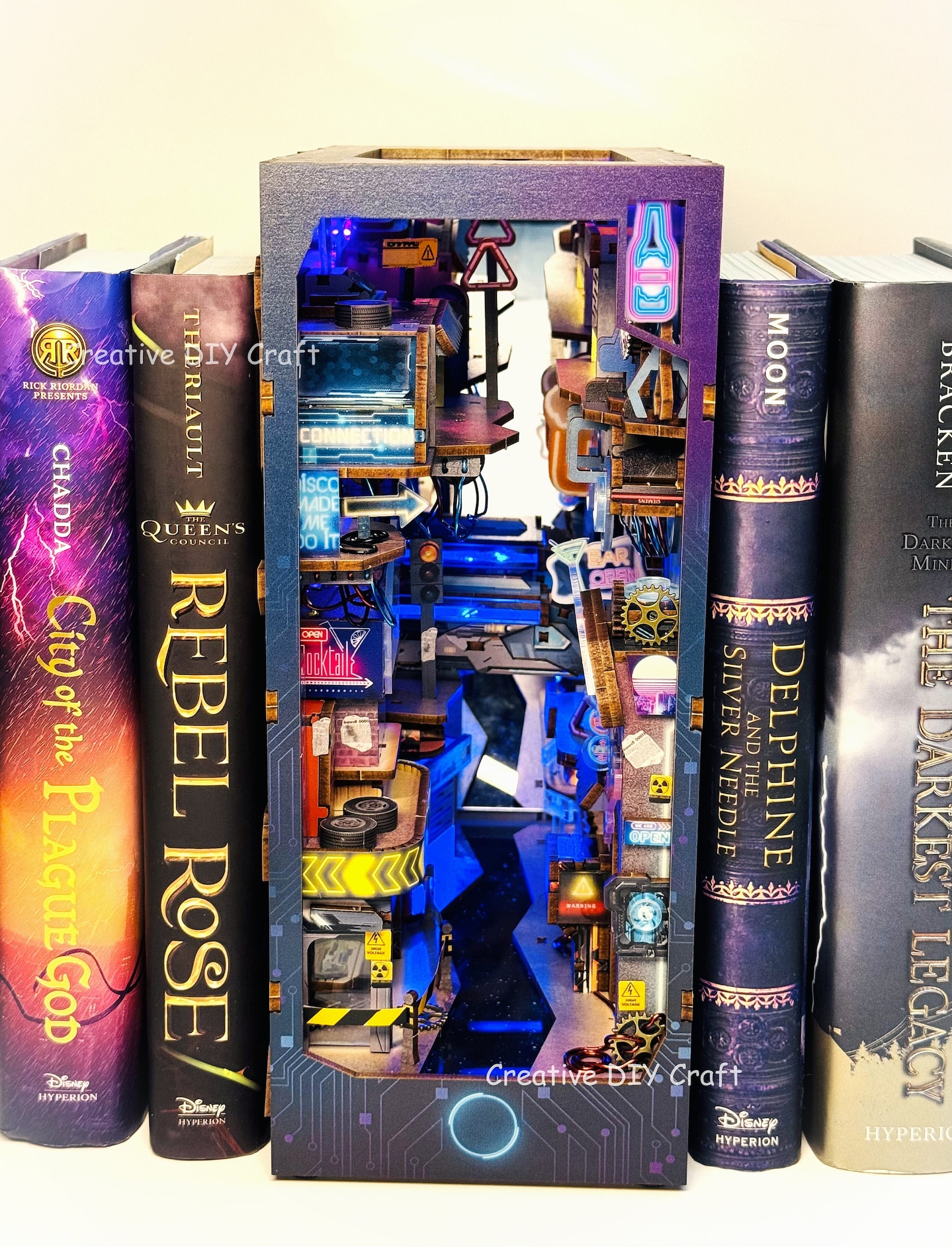 Cyberpunk DIY Book Nook Kit| Assembled Book Nook| Miniature Bookend ...