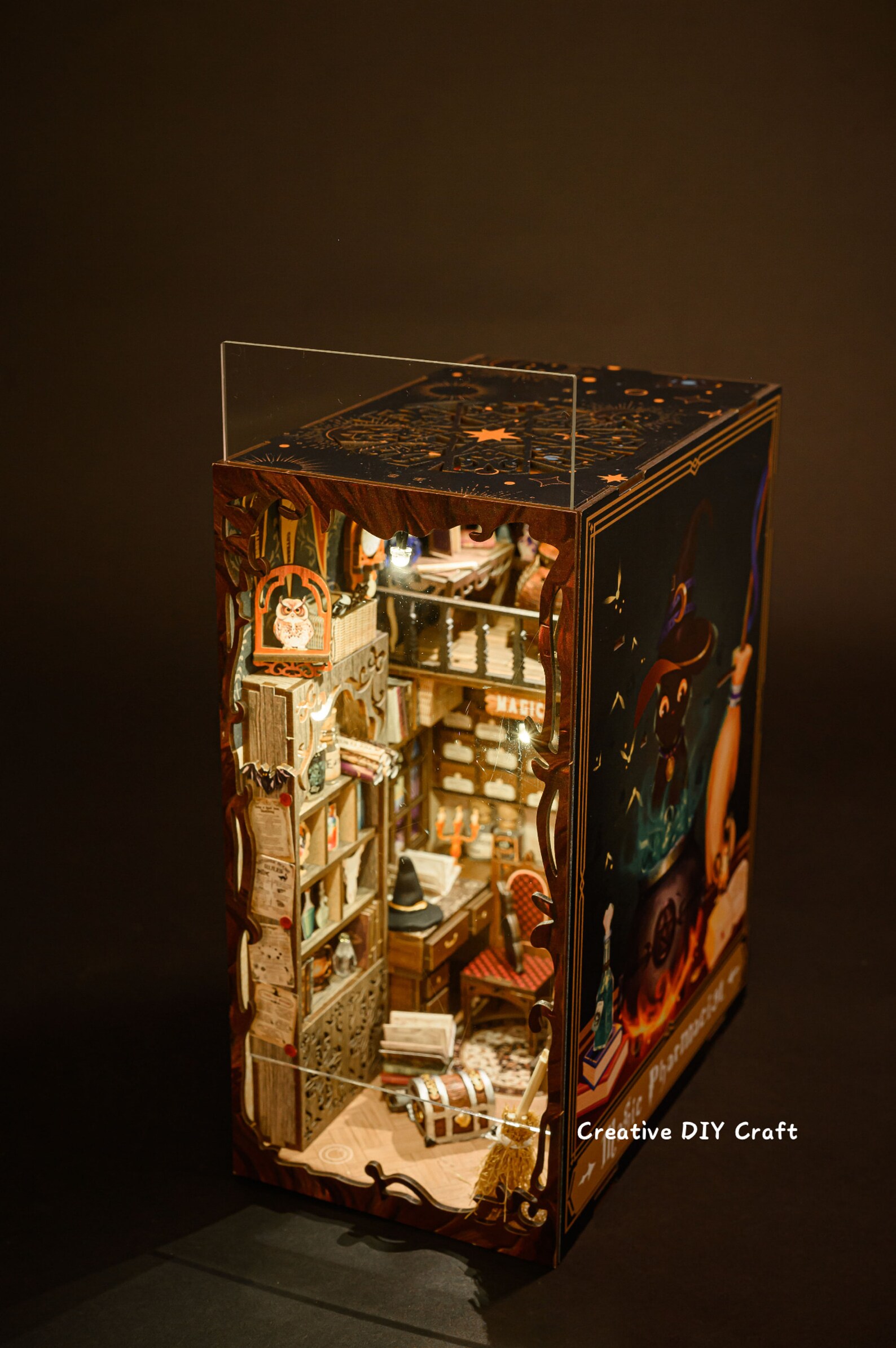 Magic Pharmacist DIY Book Nook Kit: Miniature Bookshelf Insert Model ...