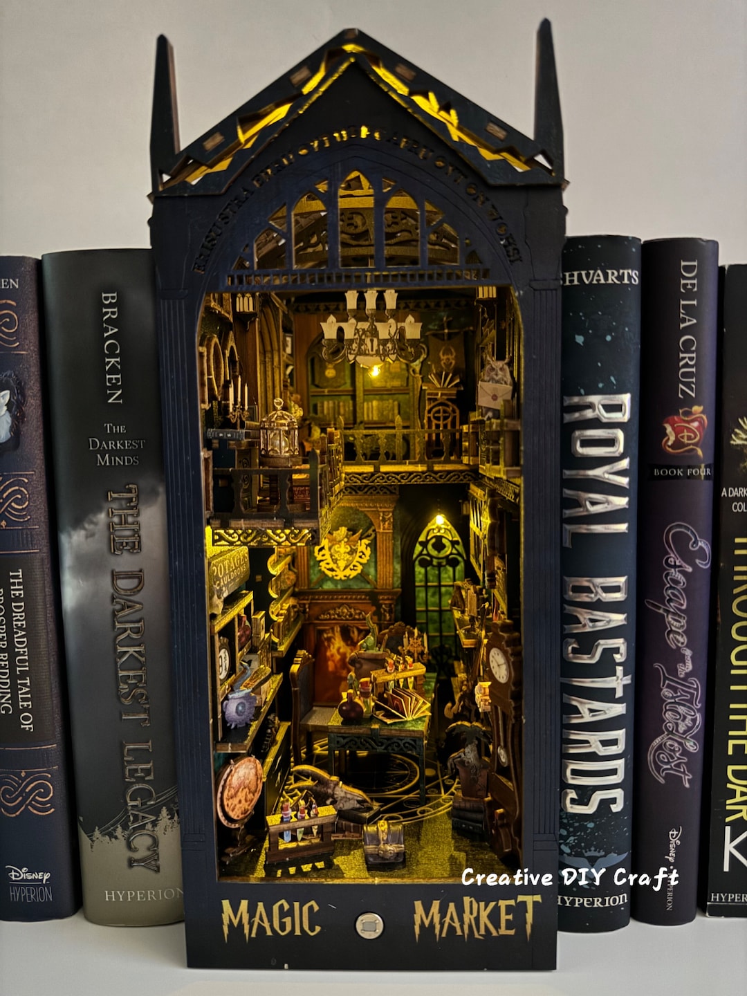 Mysterious Castle DIY Book Nook Kit: Miniature Bookshelf Insert Gift ...