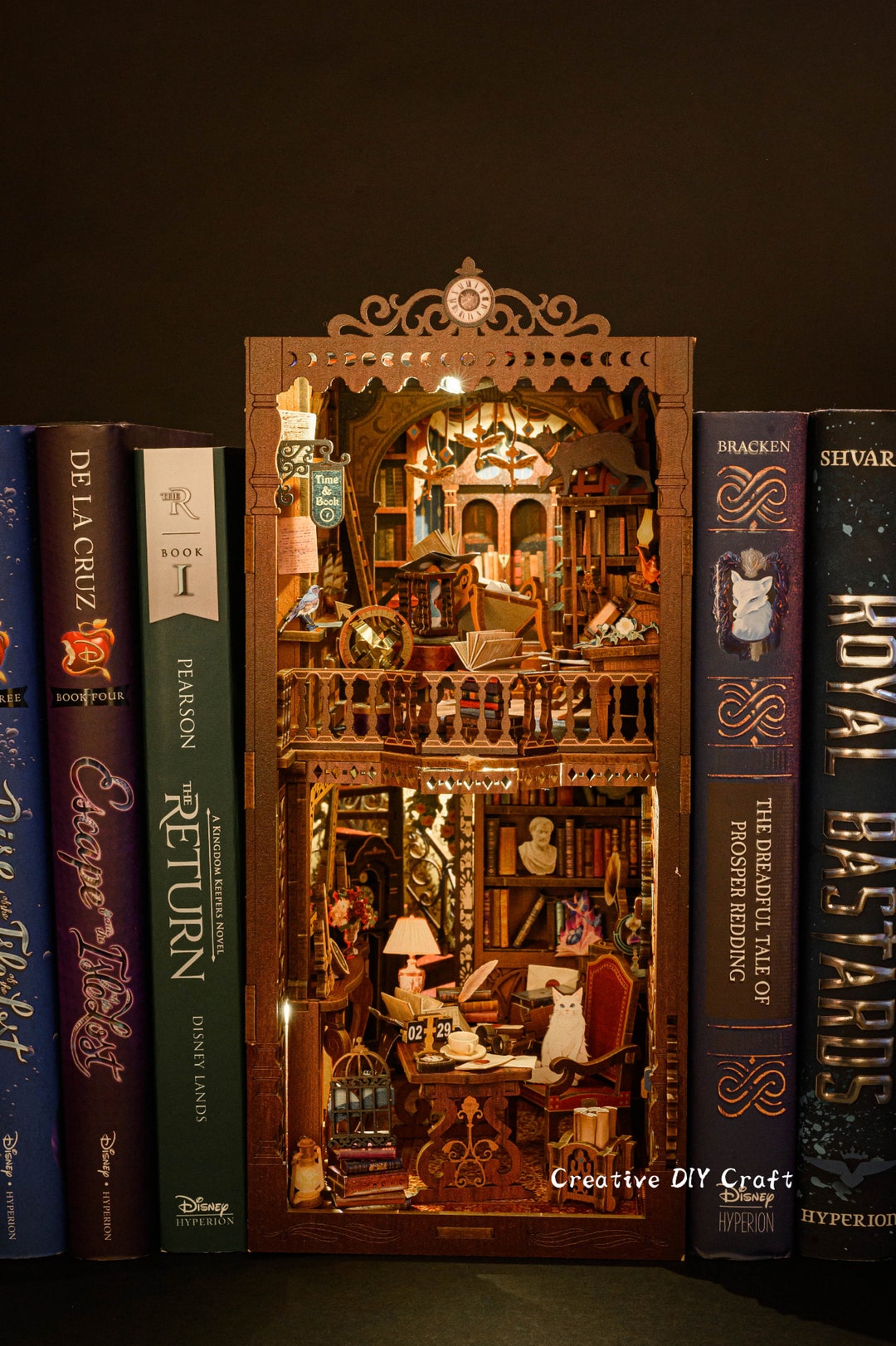 Magic Time Library Book Nook Kit: DIY Miniature Bookshelf Insert Gift ...