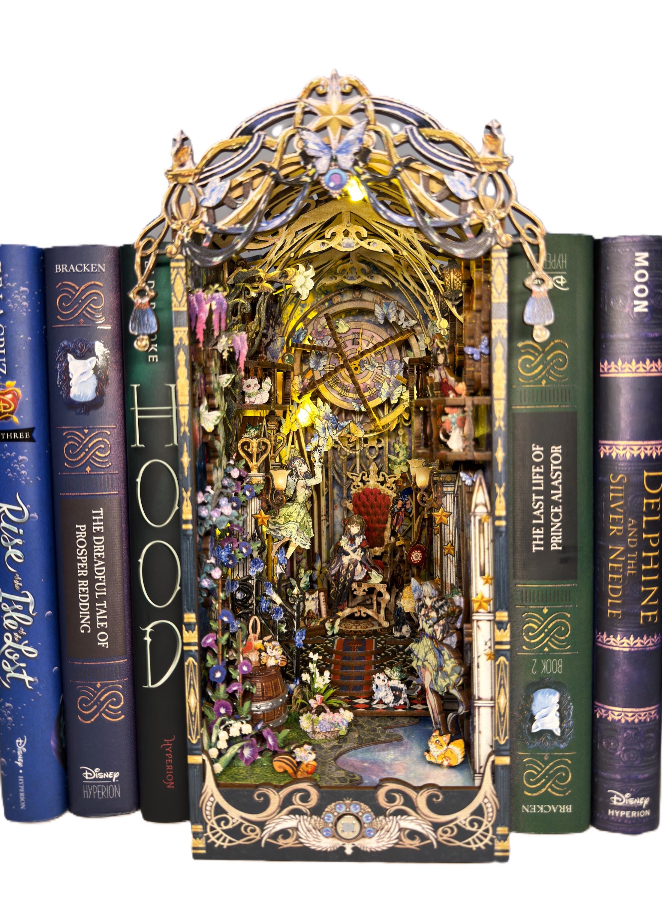 Fairytale DIY Book Nook Kit: Miniature Bookshelf Insert Model Gift for ...