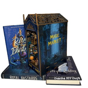Mysterious Castle DIY Book Nook Kit: Miniature Bookshelf Insert Gift ...