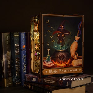 Magic Pharmacist DIY Book Nook Kit: Miniature Bookshelf Insert Model ...