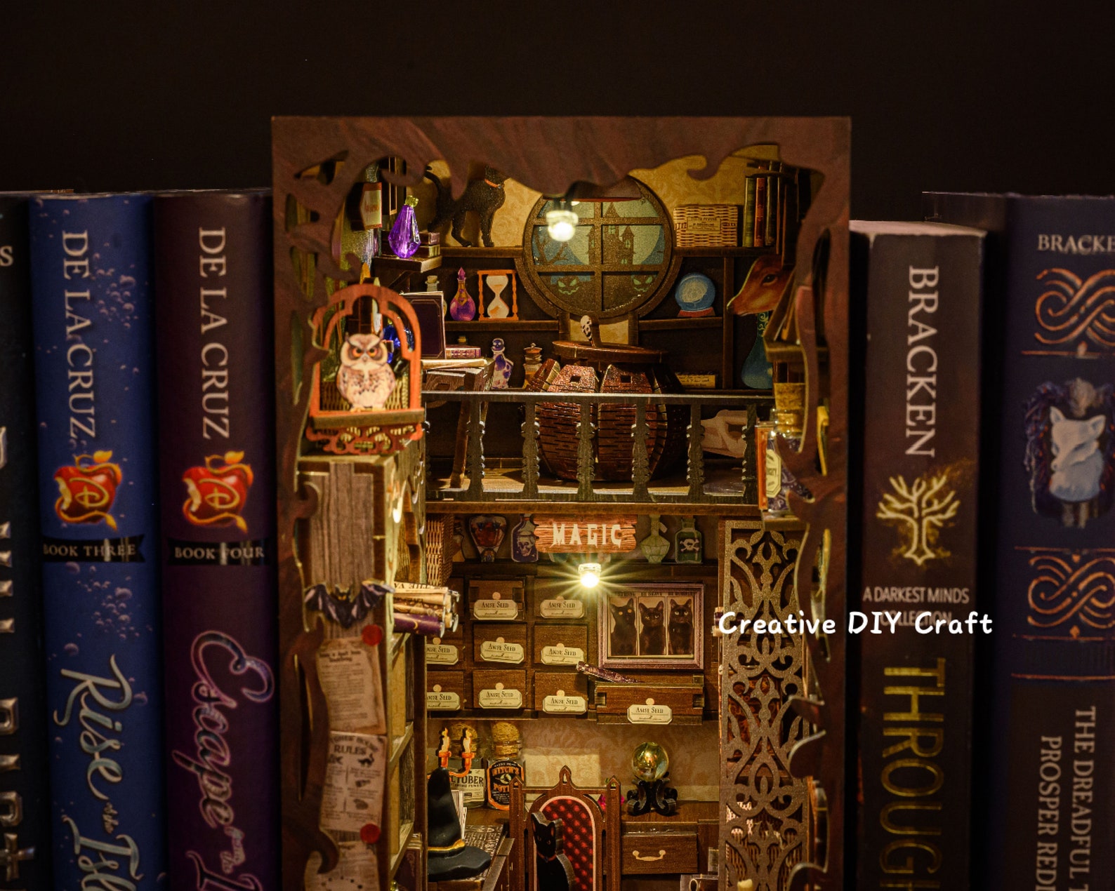 Magic Pharmacist DIY Book Nook Kit: Miniature Bookshelf Insert Model ...