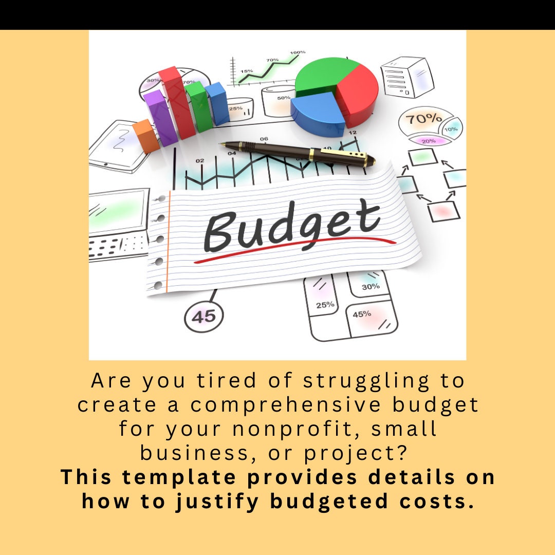 Sample Budget Template With Justification - Etsy