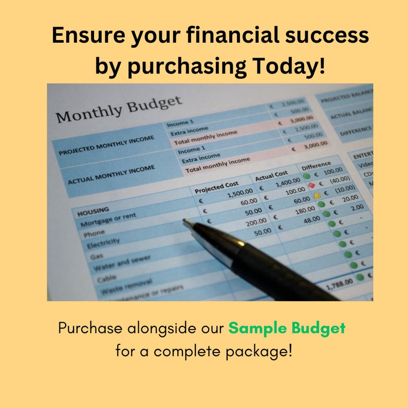 Sample Budget Template With Justification - Etsy