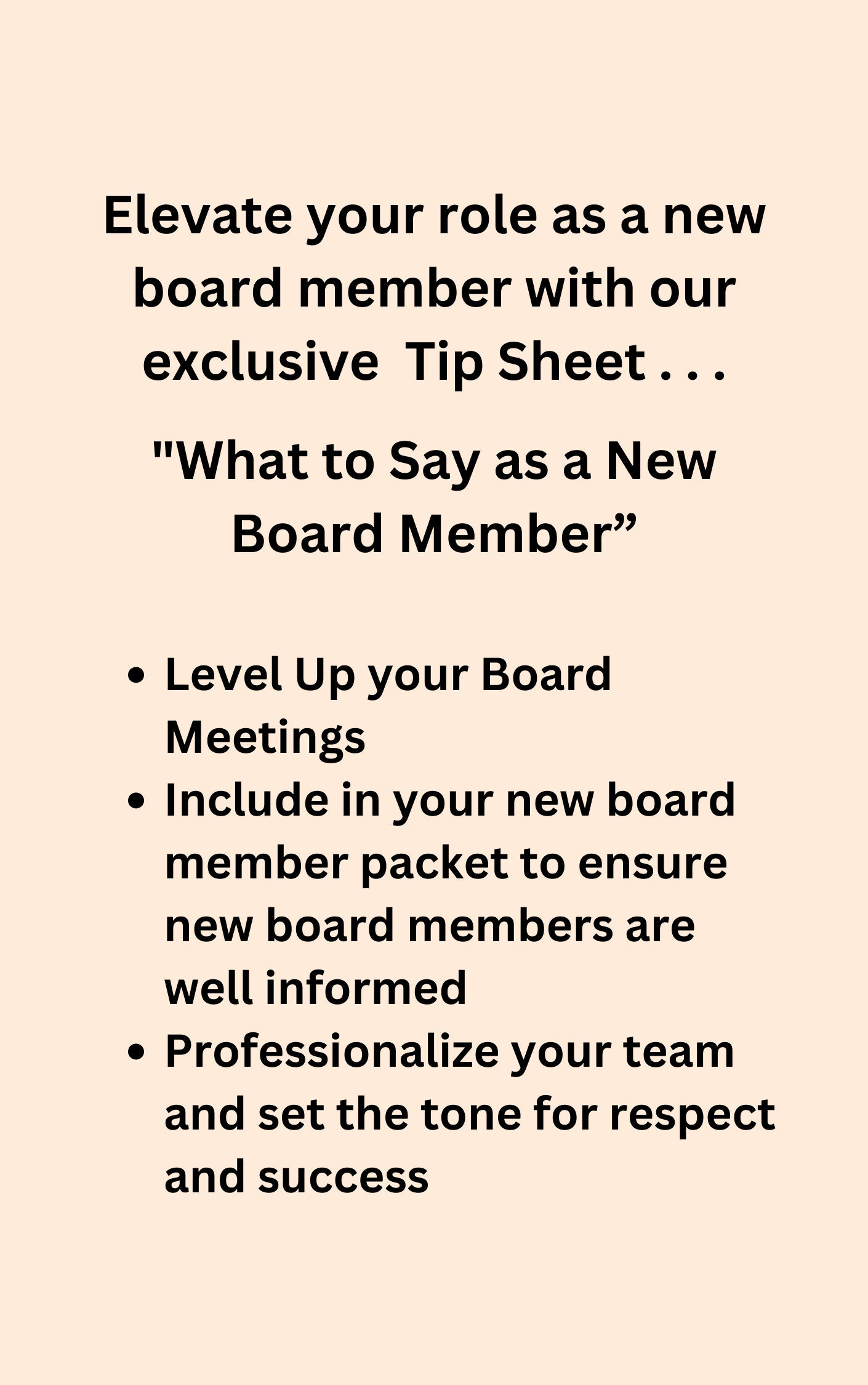 Board Member Speak: What to Say as a New Board Member Tip Sheet - Etsy
