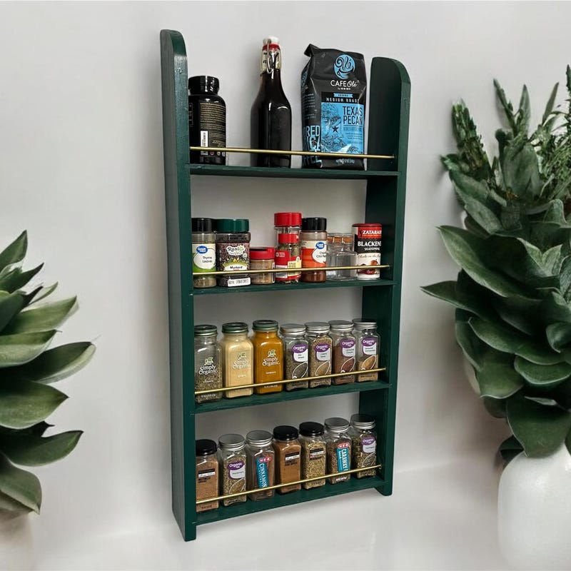 Brass Kitchen Spice Shelf - Etsy