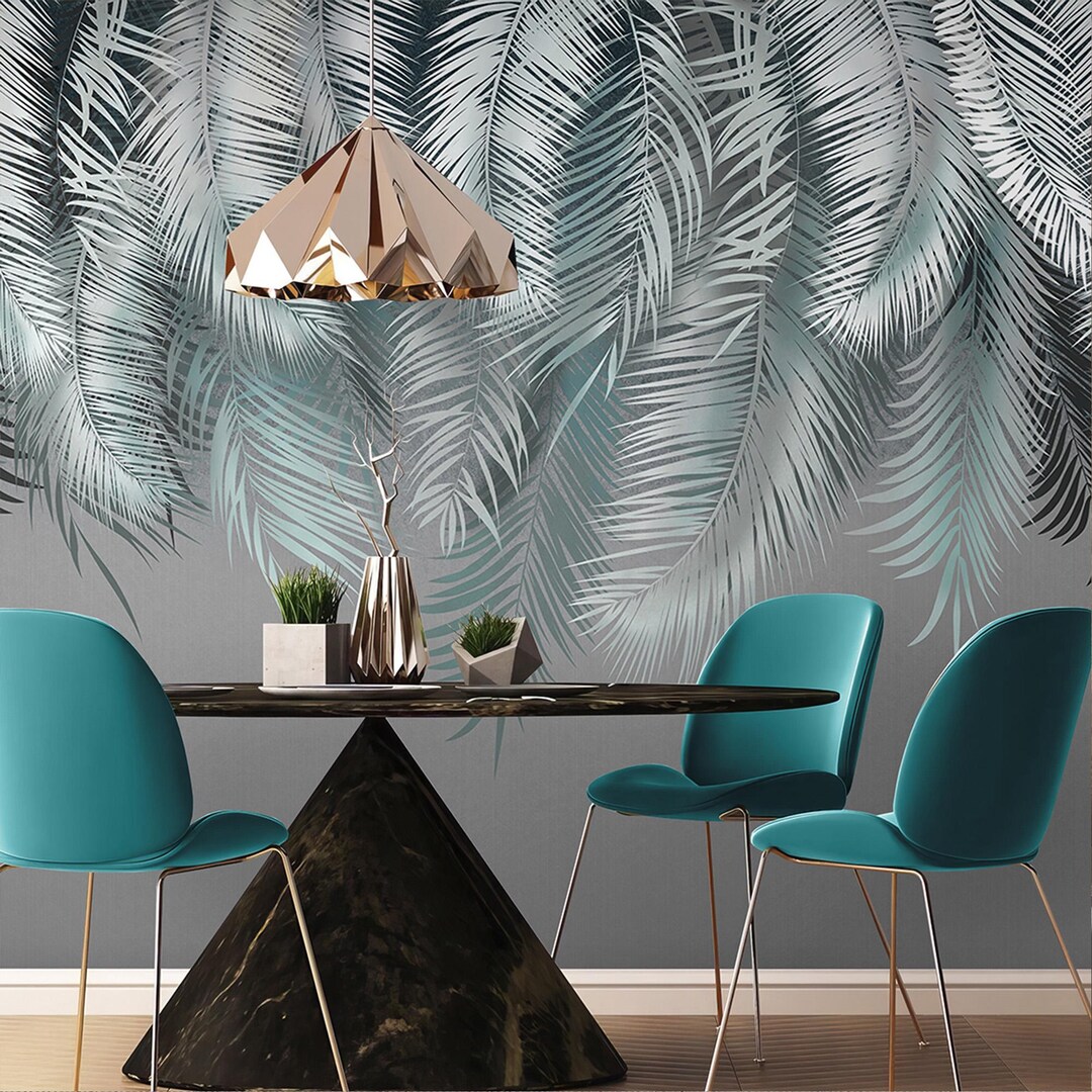 Hanging Palm Fronds Wallpaper | Tropical Palm Leaves Wallpaper ...