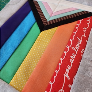 LGBTQIA+ Pride Flag Paper Piecing Pattern - 10x10in - 12x12in - Block ...