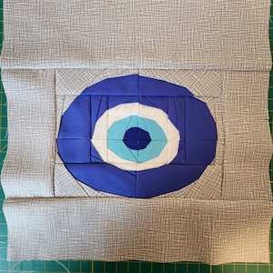 Evil Eye Paper Piecing Pattern - 12x12in Block - PDF Advanced Sewing ...