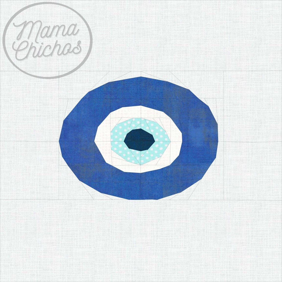 Evil Eye Paper Piecing Pattern - 12x12in Block - PDF Advanced Sewing ...