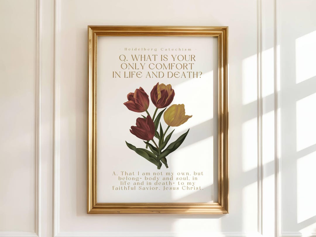Heidelberg Catechism Print, Reformed Christian Wall Art Printable ...