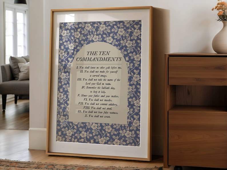 The 10 Commandments Wall Art, Christian Digital Prints, Ten ...