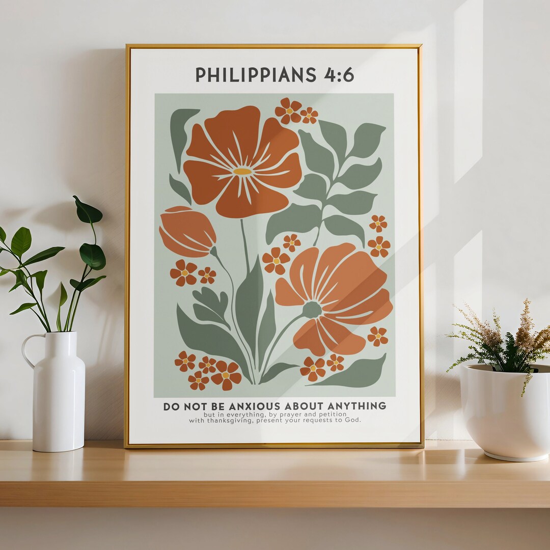 Christian Wall Art Bible Verse Printable Flower Market Poster Colorful ...