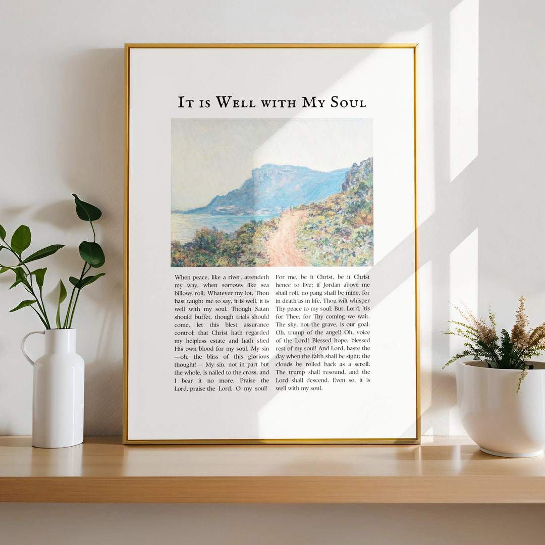 It is Well Wall Art, Christian Home Decor, Vintage Art Print, It is ...