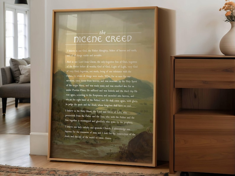 The Apostles Creed Wall Art, Nicene Creed Print, Christian Wall Art ...