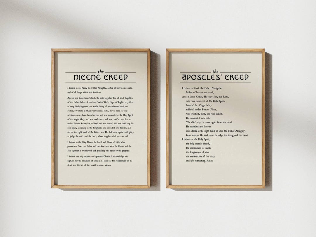The Apostles Creed Wall Art, Nicene Creed Print, Christian Wall Art ...