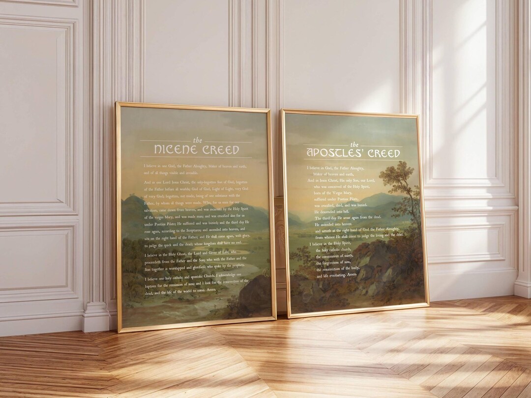 The Apostles Creed Wall Art, Nicene Creed Print, Christian Wall Art ...