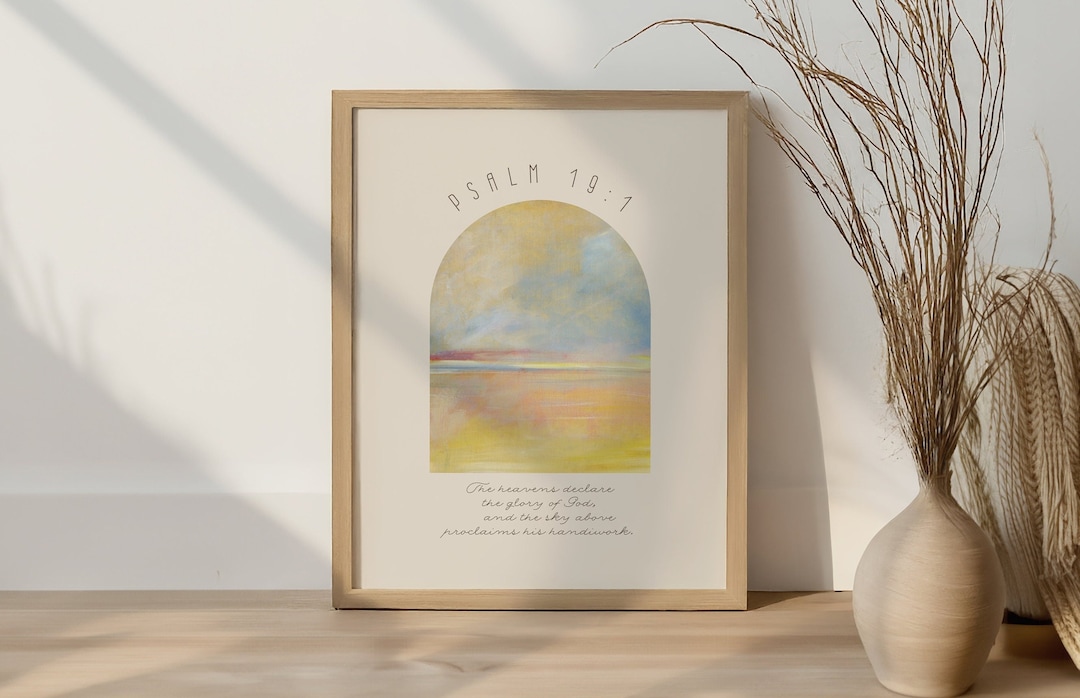 Psalm 19:1 Wall Art, the Heavens Declare the Glory of God Print ...