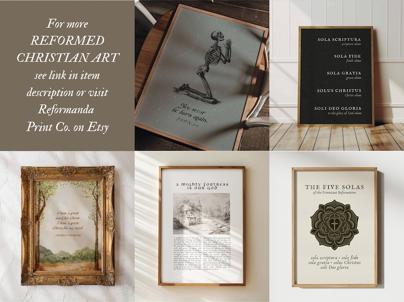 Puritan Quote Print, Reformed Theology Art, Reformation Day Poster ...
