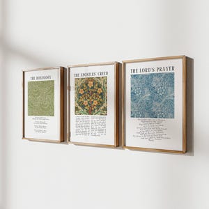 The Doxology Wall Art, Lords Prayer Wall Decor, Apostles Creed Poster ...