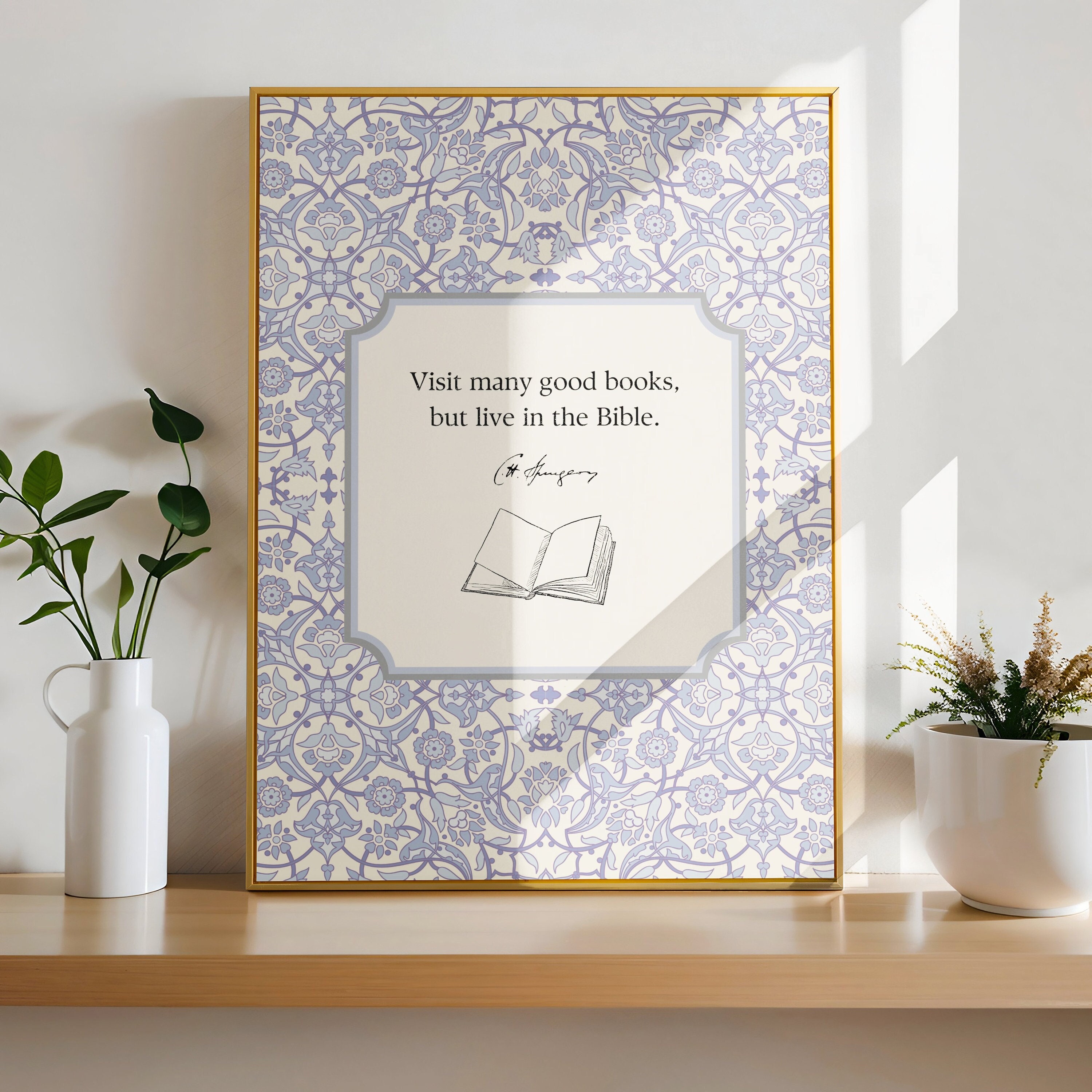 Spurgeon Quote Wall Art, Christian Home Decor, Vintage Art Print ...