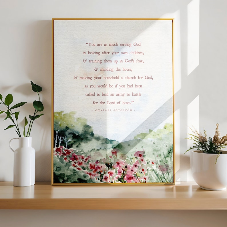 Charles Spurgeon Quote Wall Art, Christian Quote Print, Christian Home ...