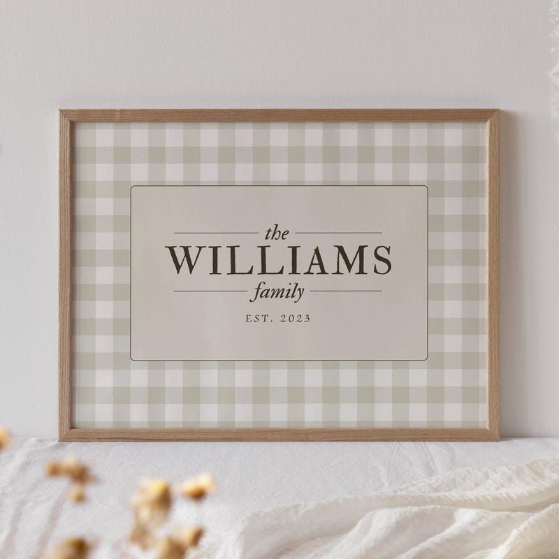 Last Name Wall Art - Etsy