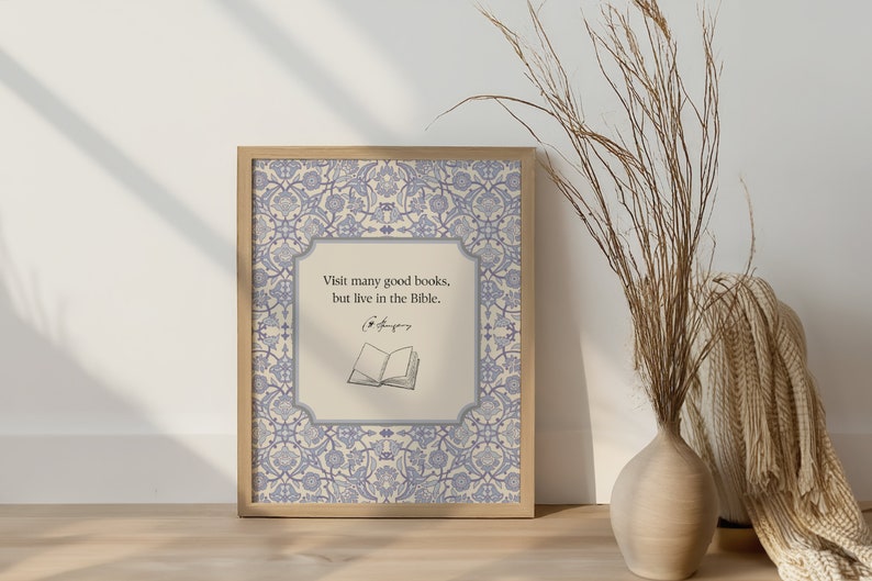 Spurgeon Quote Wall Art, Christian Home Decor, Vintage Art Print ...