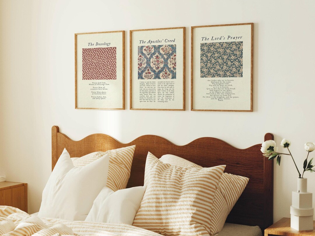 The Doxology Print, Printable Lords Prayer Wall Art, Apostles Creed ...