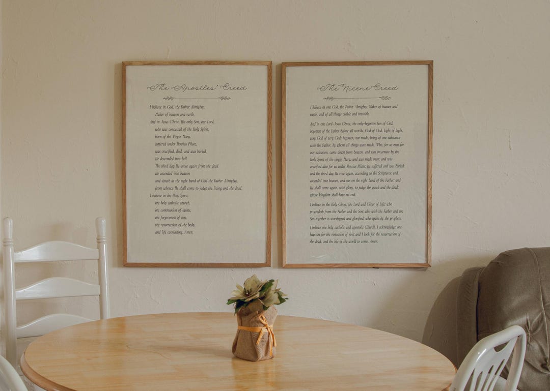 The Nicene Creed Wall Art, Apostles Creed Print, Christian Wall Art ...