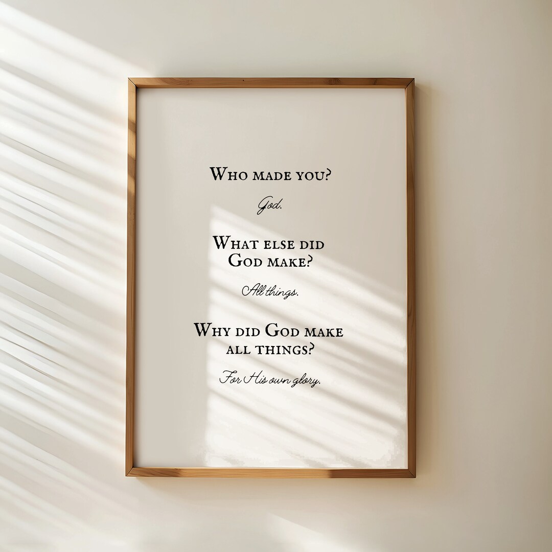 Catechism Nursery Wall Art, Digital Christian Nursery Decor, Gender ...
