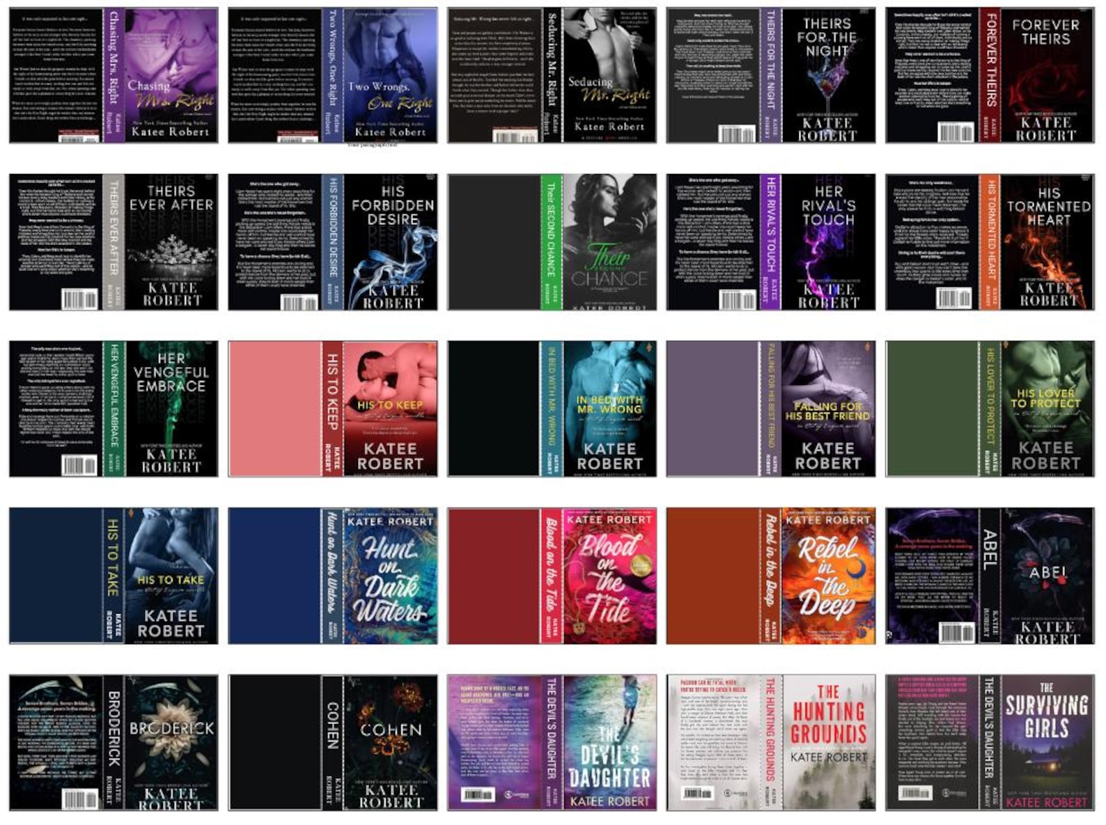 Entire* Katee Robert Collection Minibook Covers Printables - Etsy